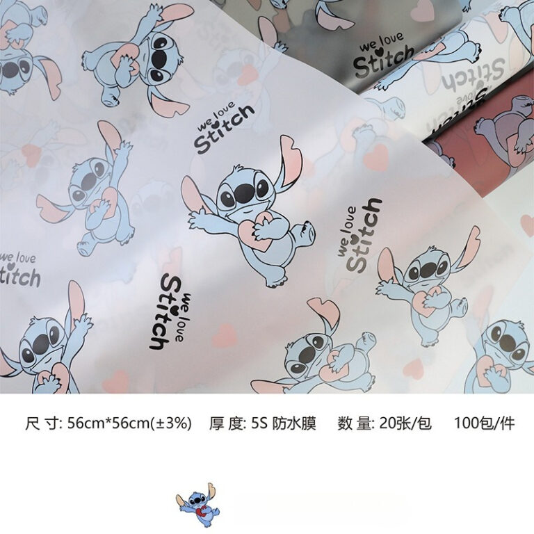 We Love Stitch Floral Wrapping Paper - Wholesale Flower Wrapping Paper